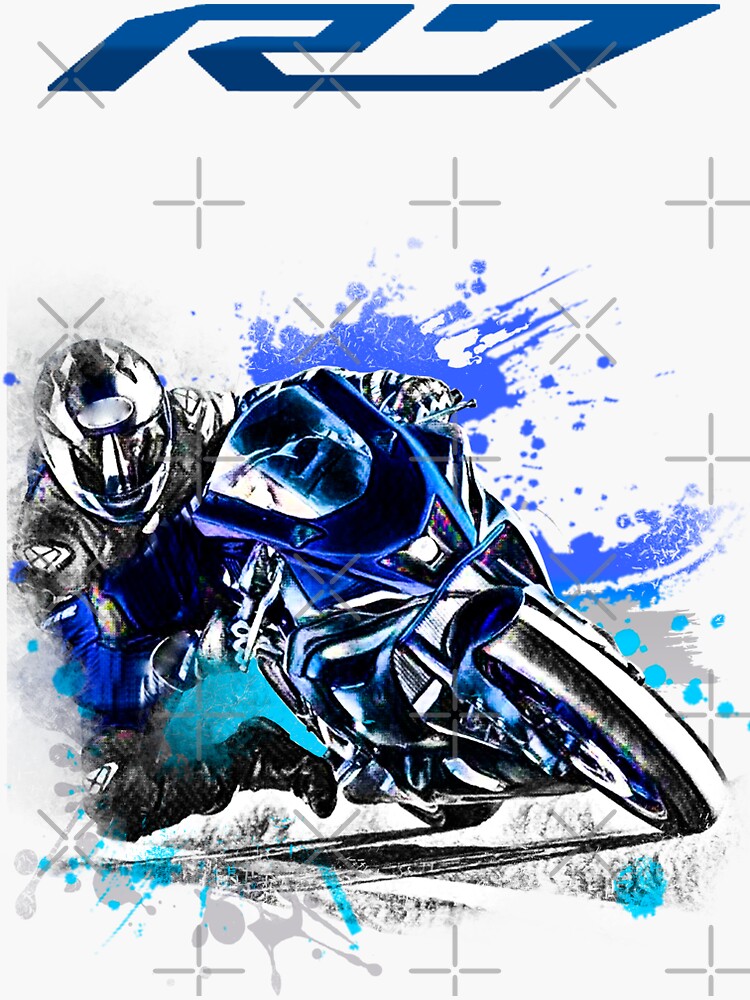 "Yamaha R7 2022 " Sticker for Sale by Evomotoarte | Redbubble