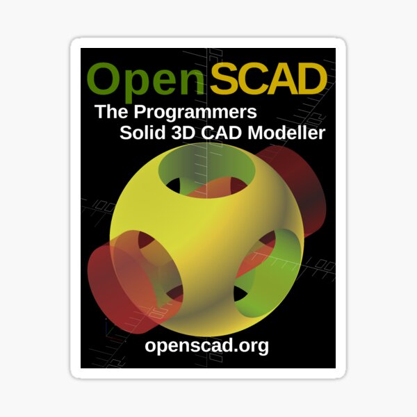 "OpenSCAD - The Dark Side" Sticker by MichaelAtOz | Redbubble