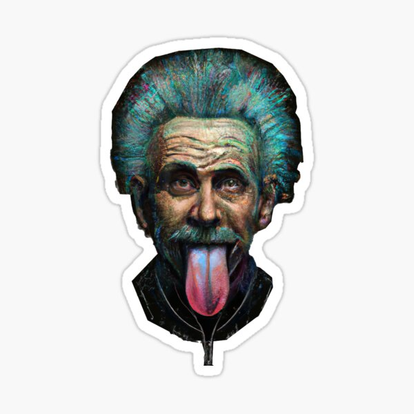 Albert Einstein Rick Sticker For Sale By Le Ladroid Redbubble