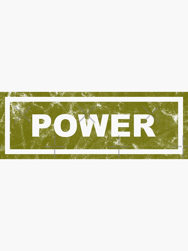 "Green Power Sign" Sticker for Sale by GraffitiJoe | Redbubble