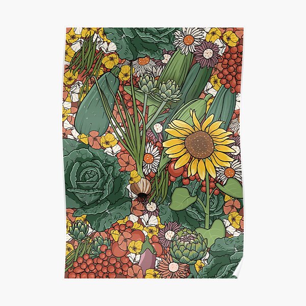 "Veggie Patch Illustration" Poster for Sale by DaisyGrumley | Redbubble