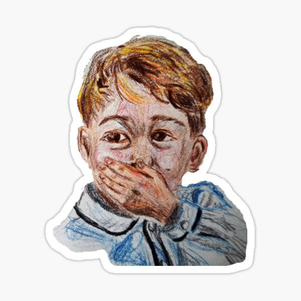 "Prince George of Cambridge, colored pencil drawing" Sticker for Sale ...
