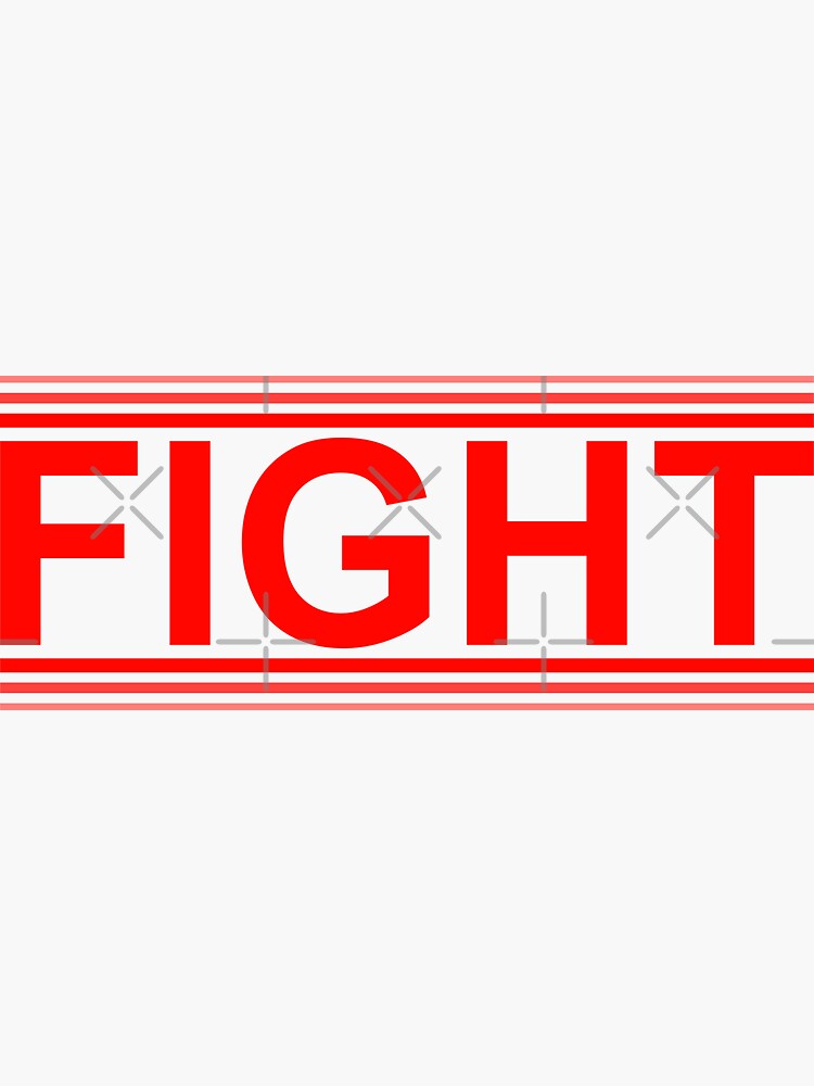 "Red Fight with Fading Lines" Sticker for Sale by GraffitiJoe | Redbubble