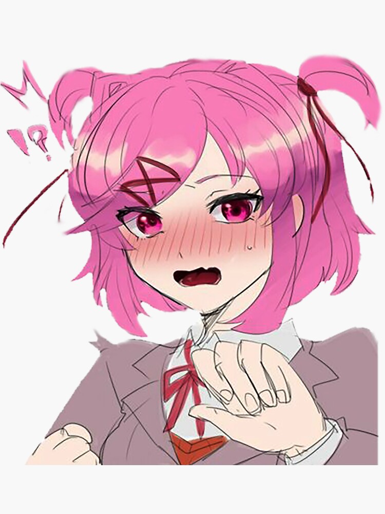 "cute ddlc natsuki cute" Sticker for Sale by SamuelHale2 | Redbubble