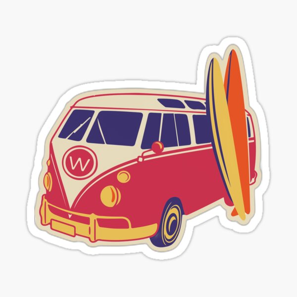 "surf car" Sticker for Sale by LaSalvador | Redbubble