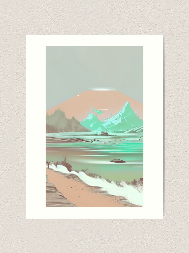 "90s Nostalgia Retro Vaporwave Fantasy Futuristic Retro Landscape ...