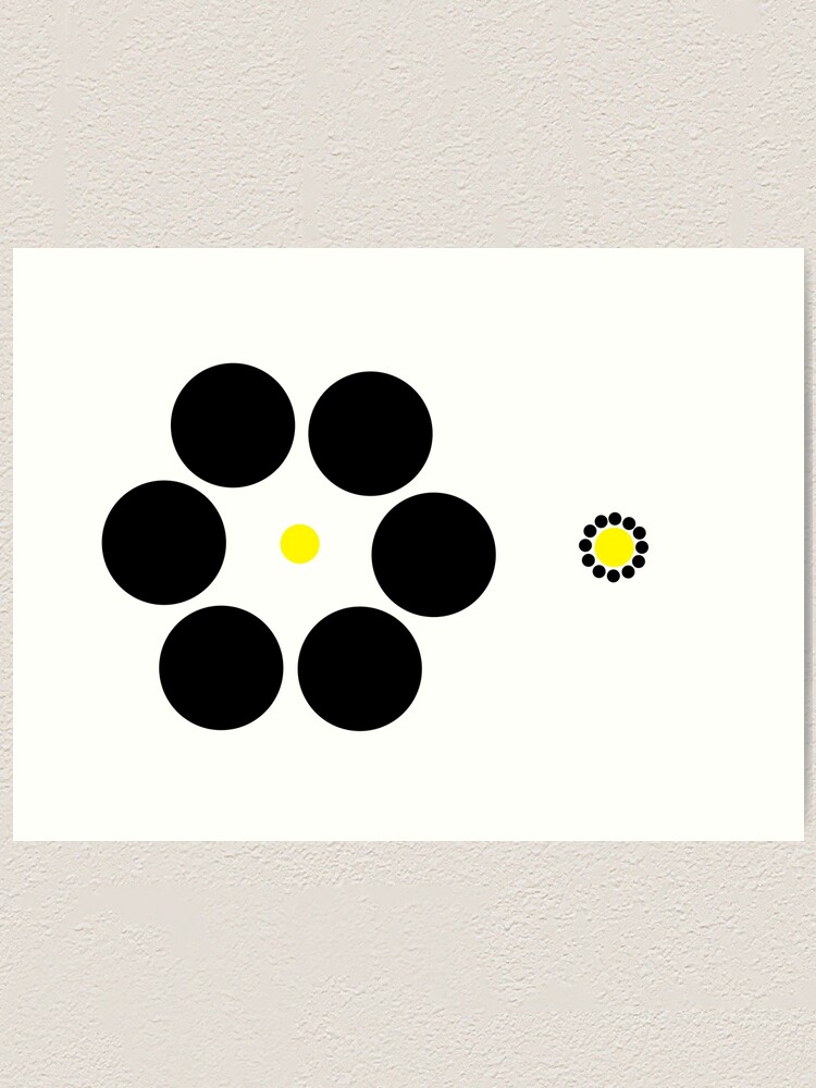 "Optical illusion - Ebbinghaus illusion or Titchener circles." Art ...