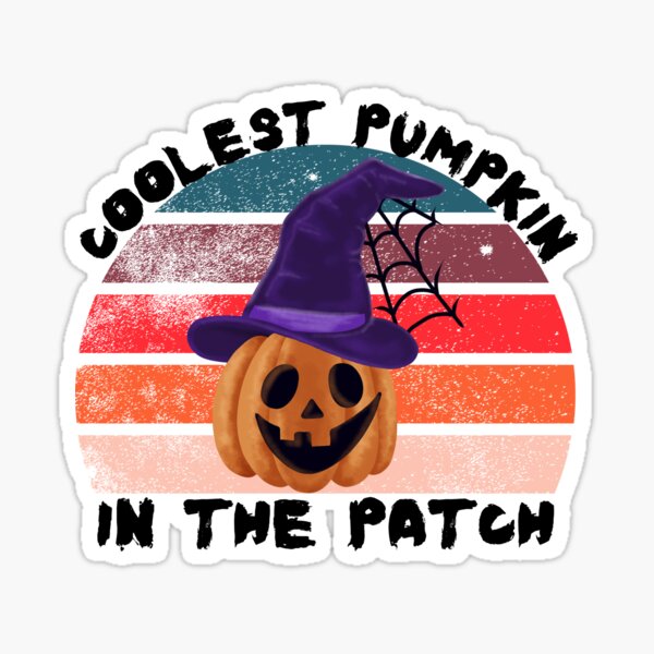 "Coolest Pumpkin In The Patch" Sticker for Sale by Eriksonshop | Redbubble