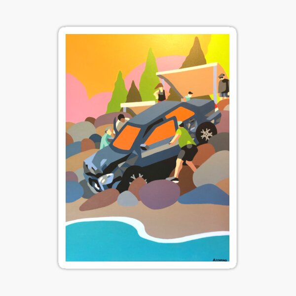 "Nose Dive on the Rocks" Sticker for Sale by azzurroarts | Redbubble