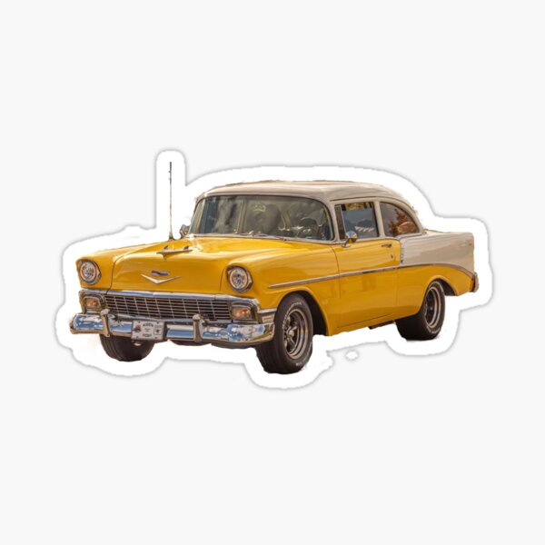 "Shiny yellow car" Sticker for Sale by Brk-Designs-inc | Redbubble