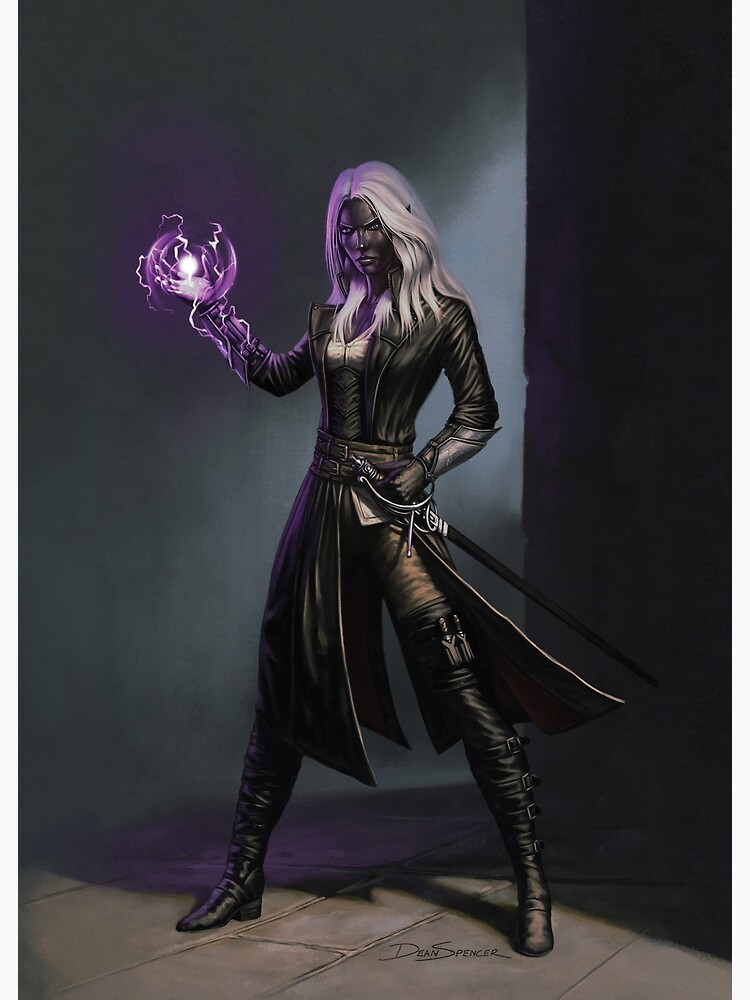 "Drow Warlock" Poster for Sale by DeanSpencerArt | Redbubble