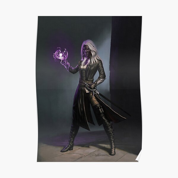 "Drow Warlock" Poster for Sale by DeanSpencerArt | Redbubble