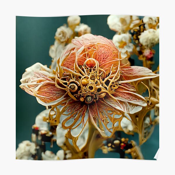 "Imaginary Flower- Ultrarealistic flower design" Poster for Sale by ...