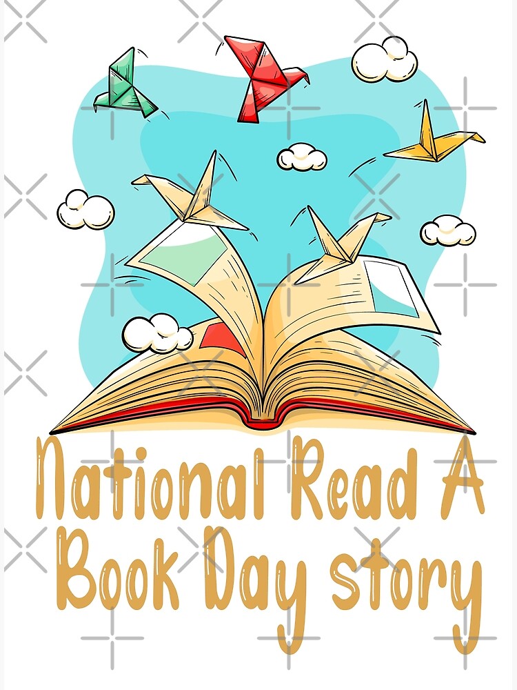 "National Read A Book Day story" Poster for Sale by ruele | Redbubble
