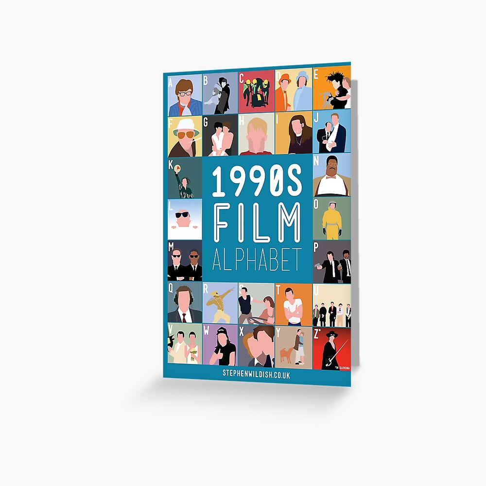 "1990's Film Alphabet" Greeting Card for Sale by Wildyles | Redbubble