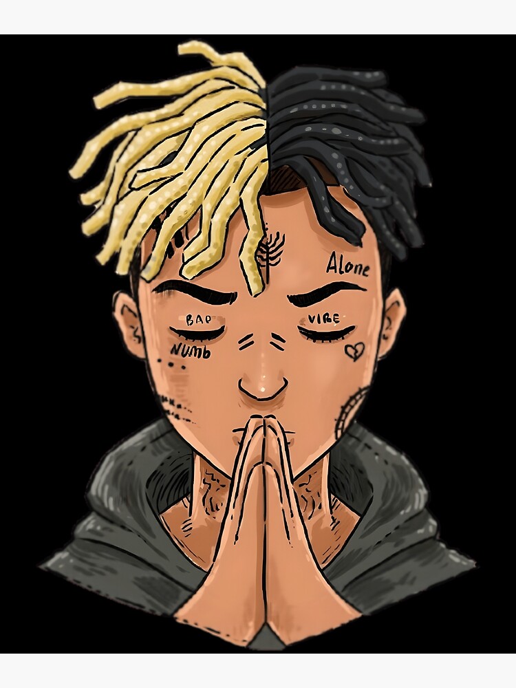 Poster « XXXTentation dessine la légende du dessin animé RIP Rap ...