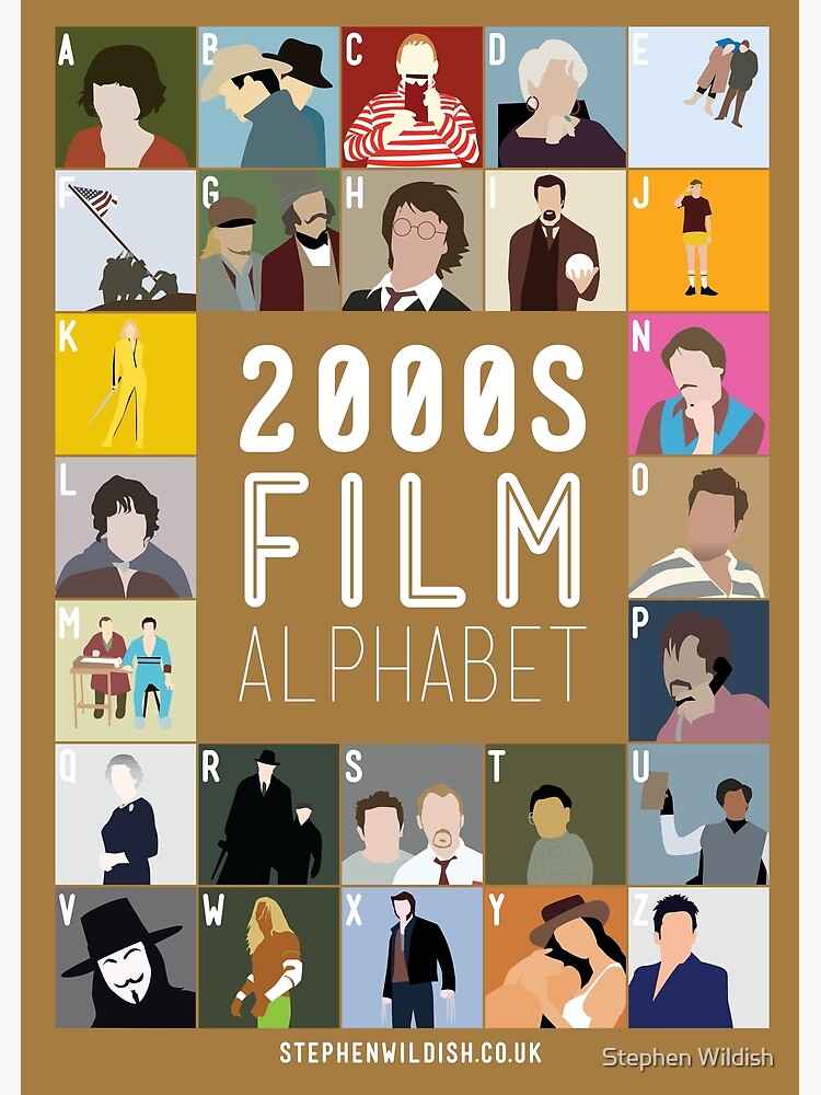 "00s Film Alphabet" Poster for Sale by Wildyles | Redbubble