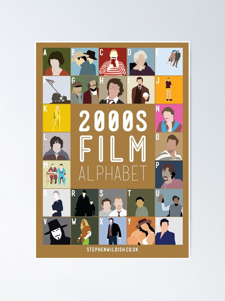"00s Film Alphabet" Poster for Sale by Wildyles | Redbubble