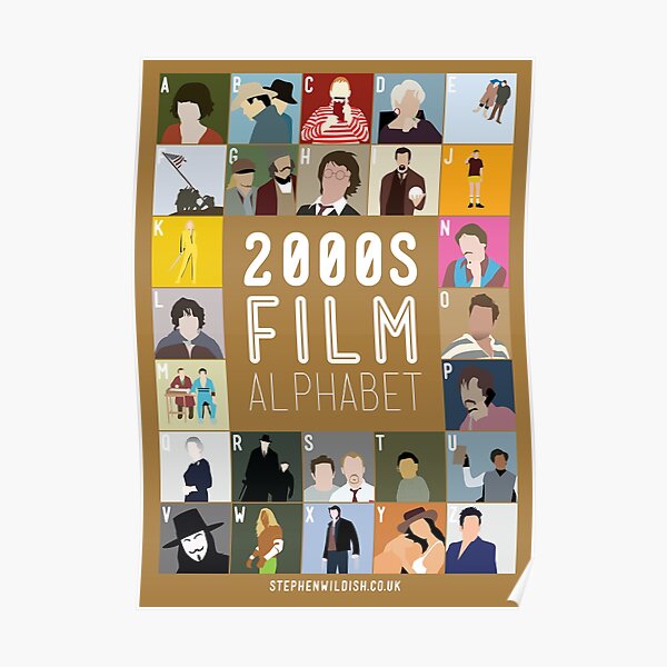 "00s Film Alphabet" Poster for Sale by Wildyles | Redbubble