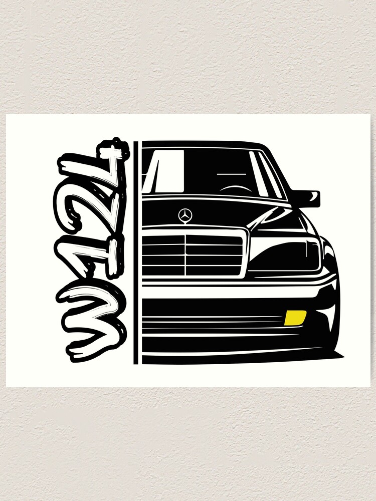 "W124 Modern Classic Car Illustration" Art Print for Sale by Wrofee ...