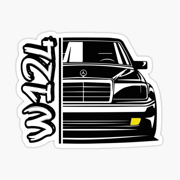 "W124 Modern Classic Car Illustration" Sticker for Sale by Wrofee ...