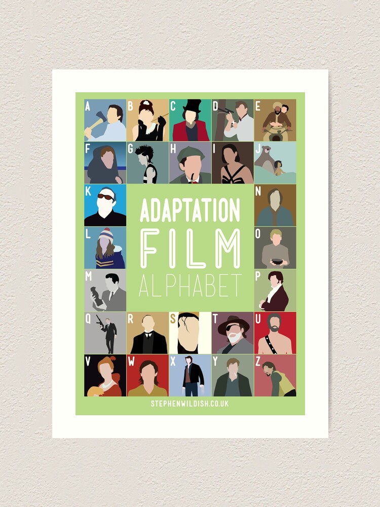 "Adaptation Film Alphabet" Art Print by Wildyles | Redbubble