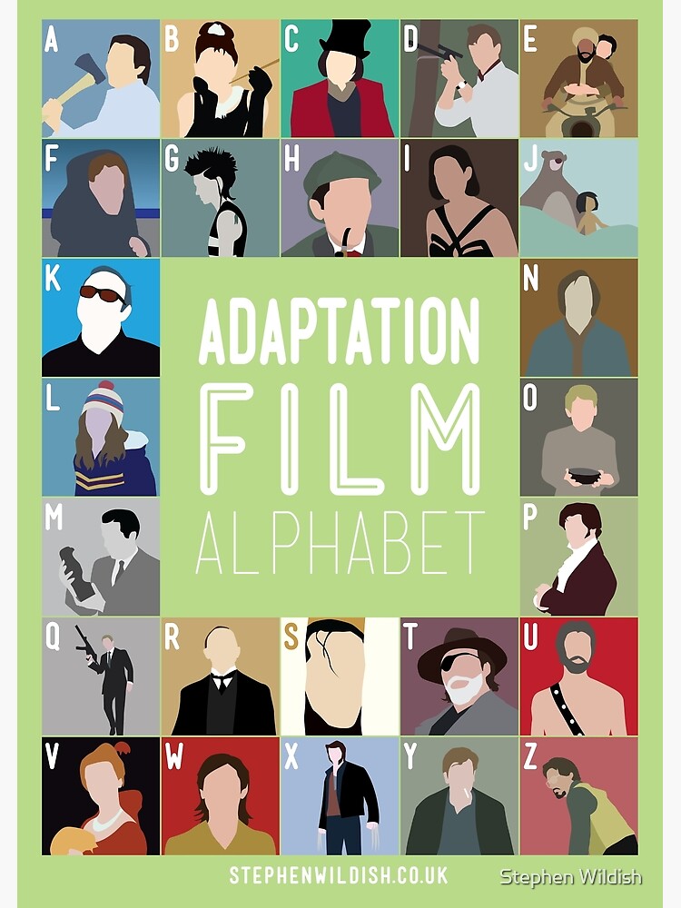 "Adaptation Film Alphabet" Art Print by Wildyles | Redbubble