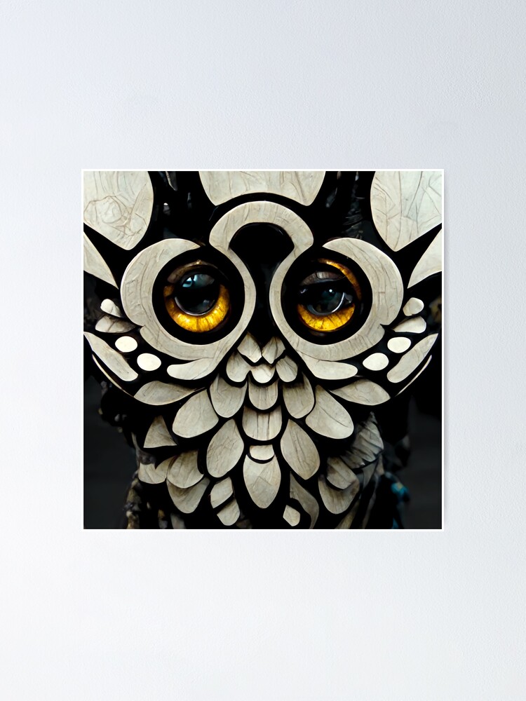 "Cool Owl Design- Owl art, " Poster for Sale by alterego7G | Redbubble