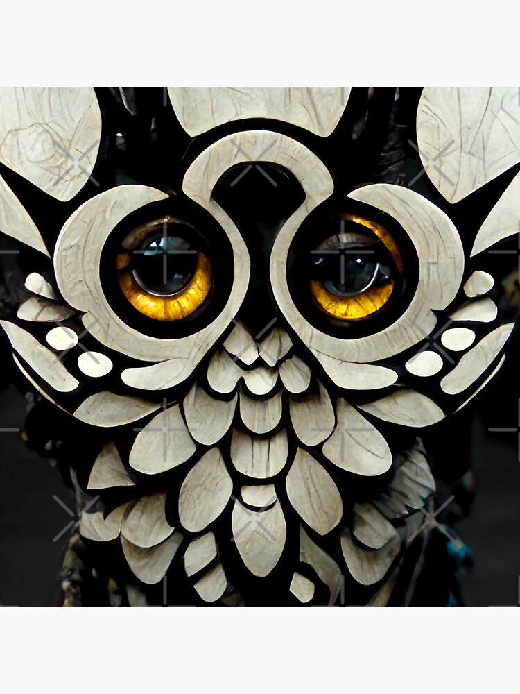 "Cool Owl Design- Owl art, " Sticker for Sale by alterego7G | Redbubble