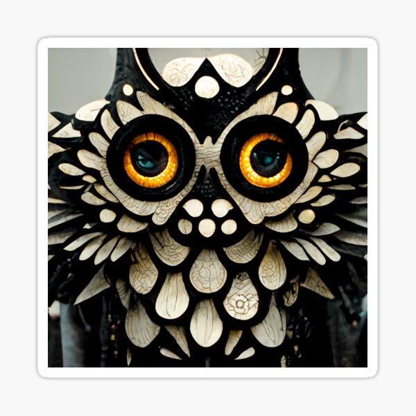 "Cool Owl Design- Owl art" Sticker for Sale by alterego7G | Redbubble