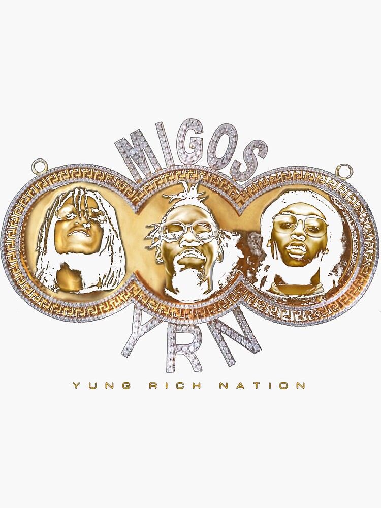 "MIGOS" Sticker for Sale by Alessiaouros | Redbubble