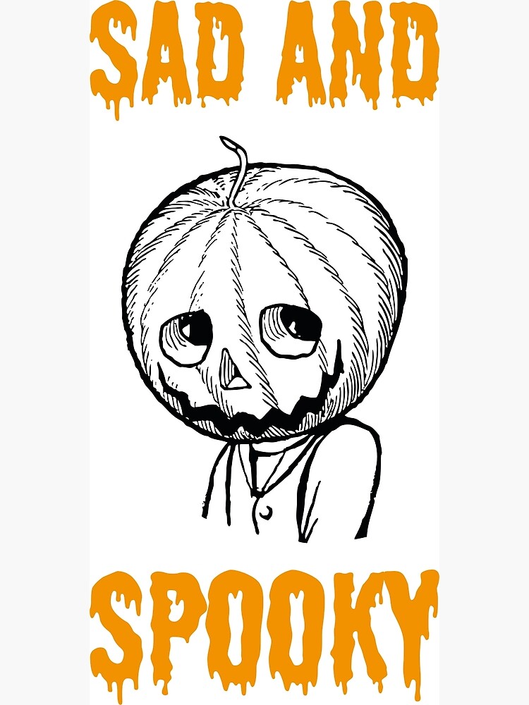 "Halloween vintage sad and spooky pumpkin mood aesthetic" Poster for ...