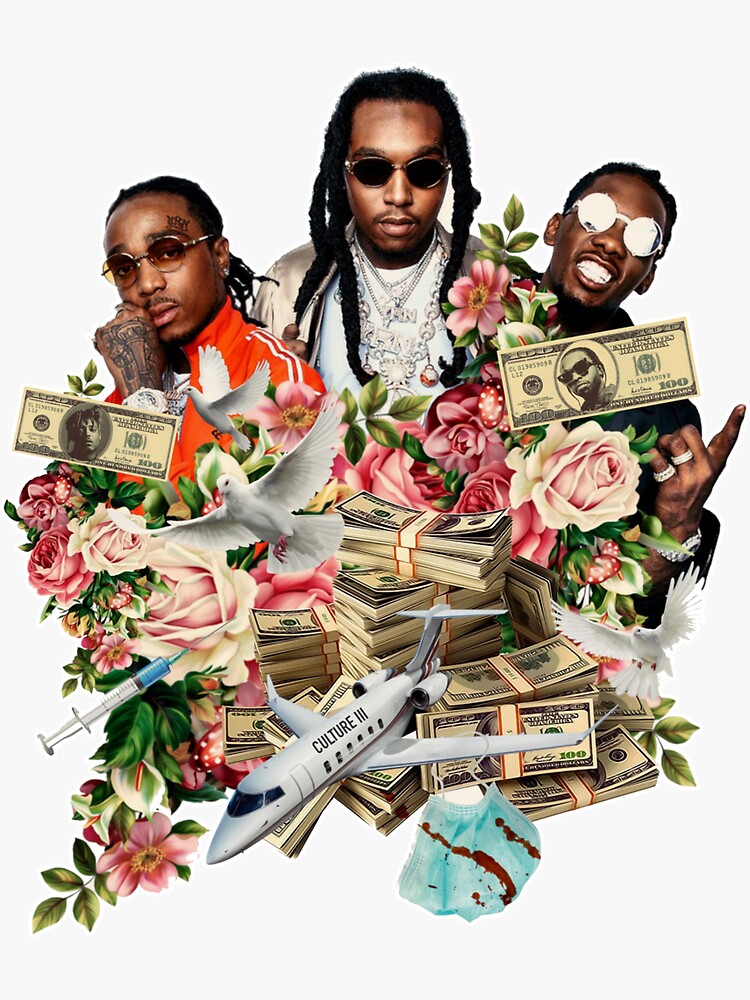 "MIGOS" Sticker for Sale by Alessiaouros | Redbubble