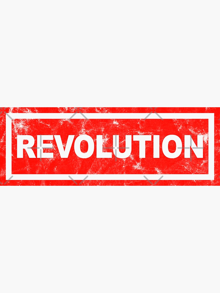 "Red Revolution Sign" Sticker for Sale by GraffitiJoe | Redbubble