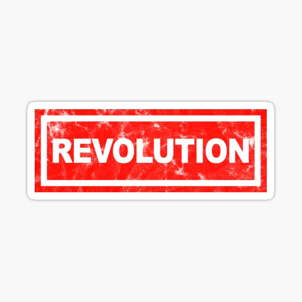 "Red Revolution Sign" Sticker for Sale by GraffitiJoe | Redbubble