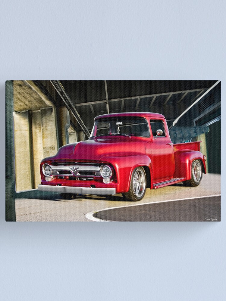 "1956 Ford F100 Custom Stepside Pickup" Canvas Print for Sale by ...