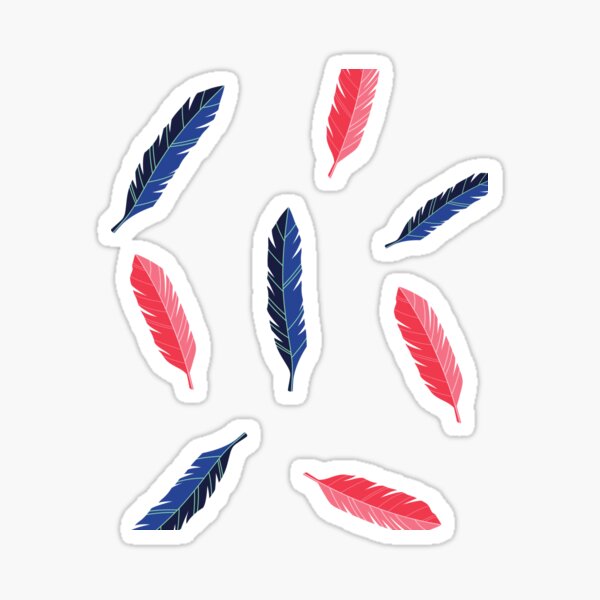 "Red Indian Feather" Sticker for Sale by Zeedeversity | Redbubble
