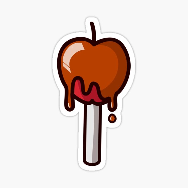 "Honeycrisp Caramel Apple" Sticker for Sale by GoobyCloud | Redbubble