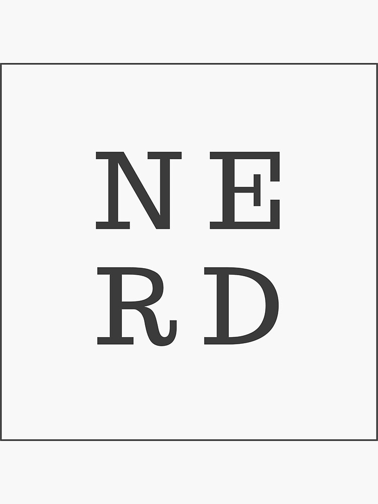 "Nerd merch" Sticker for Sale by ThatVanBird | Redbubble