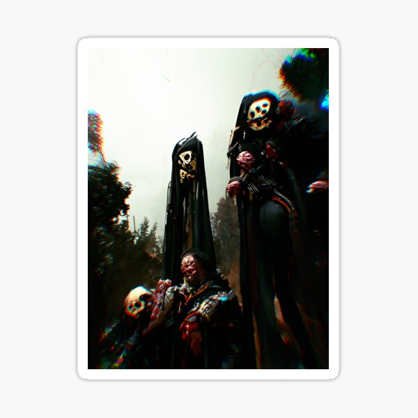 "Creepy figures" Sticker for Sale by B1Alessandrath | Redbubble