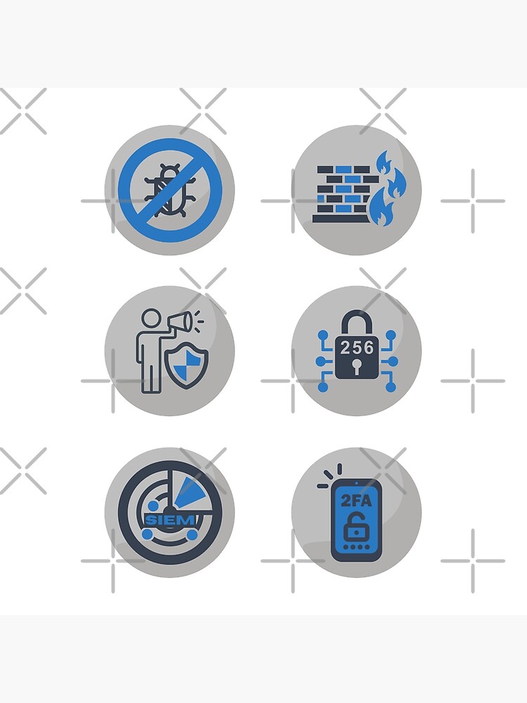"Cybersecurity Technical Controls Icons" Poster for Sale by Fsestyle ...