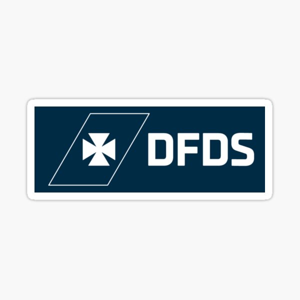 "Official DFDS Logo- Inverted colours" Sticker for Sale by Shop4Gamers ...
