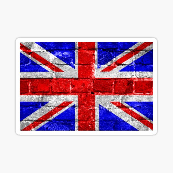 "Union Jack Flag Brick Wall" Sticker by MarkUK97 | Redbubble