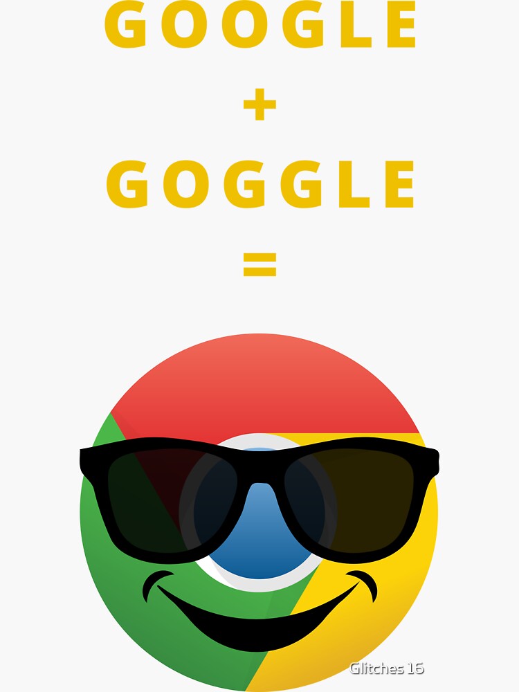 "Google+goggle=" Sticker for Sale by fatimasuleman16 | Redbubble