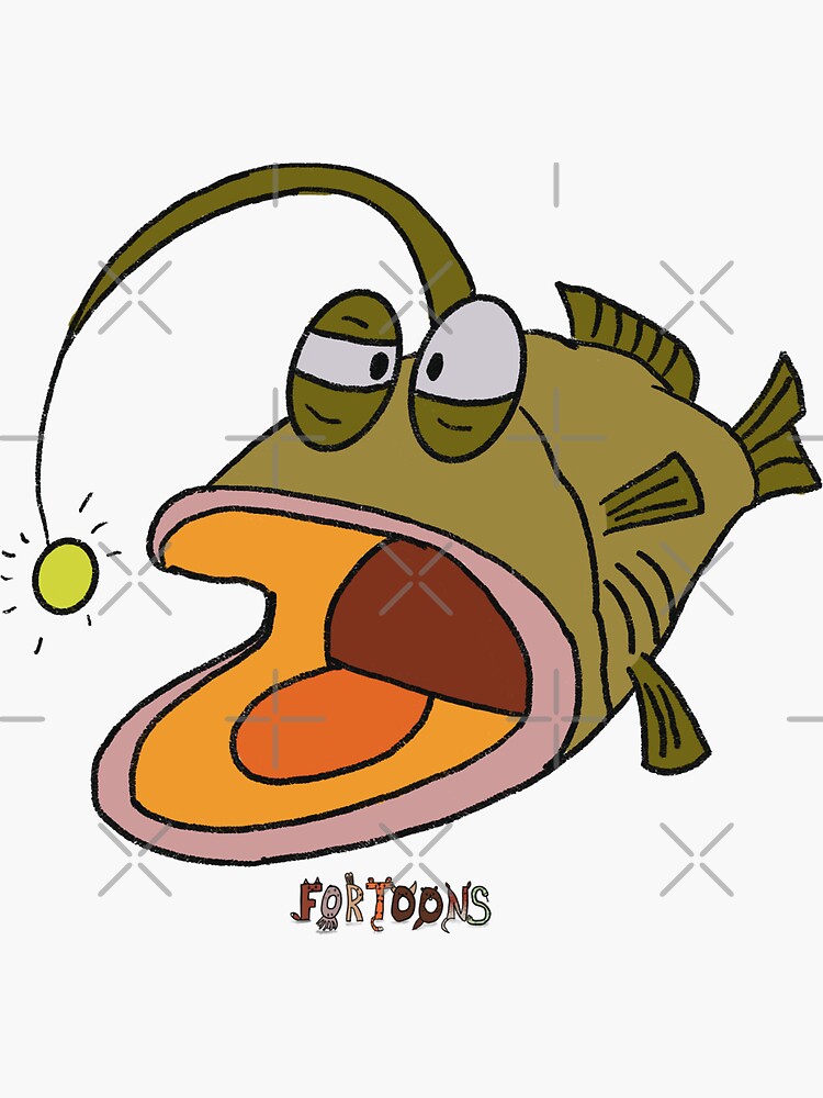 "Goofy Angler" Sticker for Sale by FortoonStore | Redbubble
