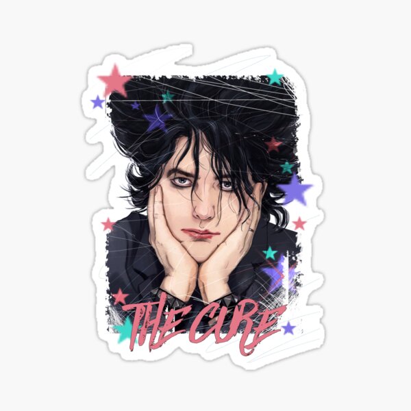 "Robert Smith The Cure" Sticker for Sale by loobeeinthesky | Redbubble