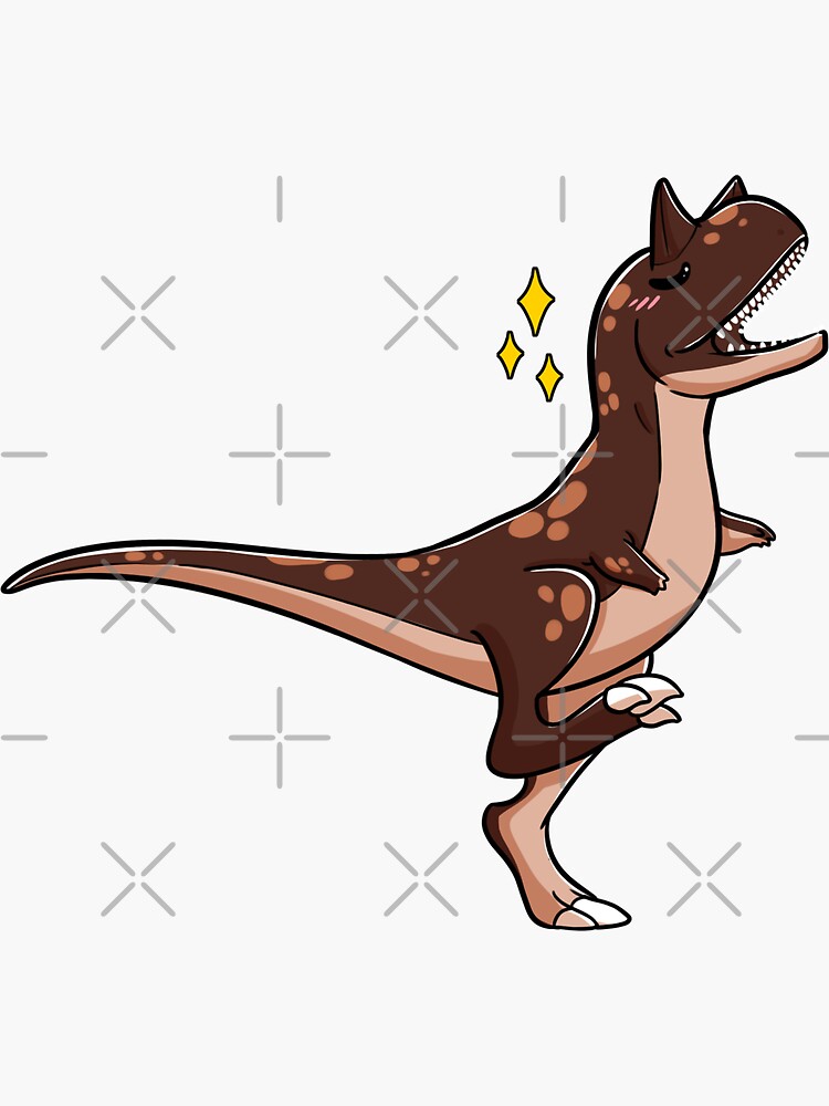 "Happy Carnotaurus" Sticker for Sale by TiiaAurora | Redbubble