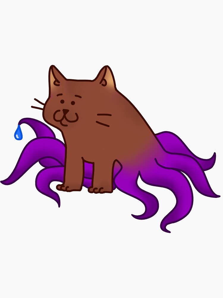 "octopus cat" Sticker for Sale by Sowrhen-animals | Redbubble