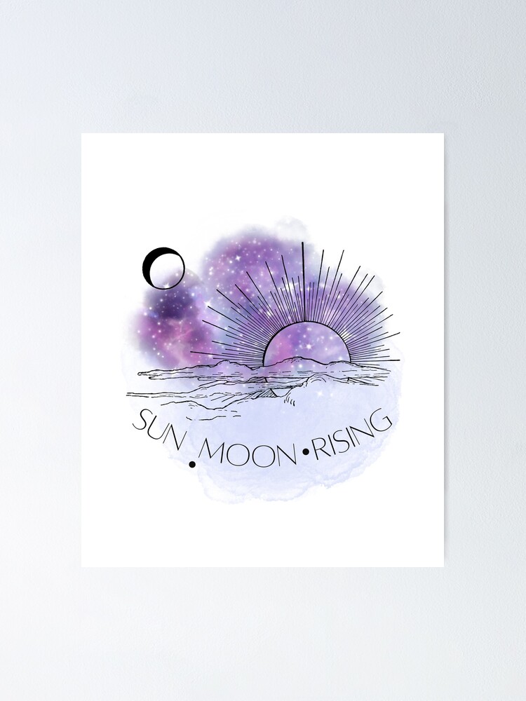 "Sun Moon Rising" Poster for Sale by MindedInc | Redbubble