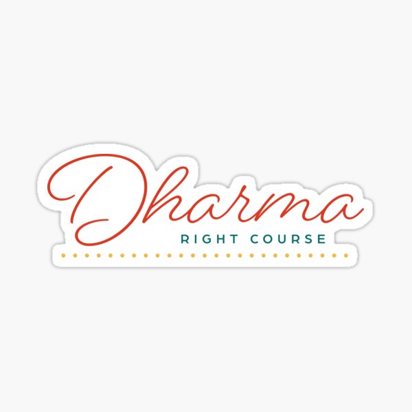 "Dharma. Right Course. Spiritual Duty." Sticker for Sale by Windoo22 ...